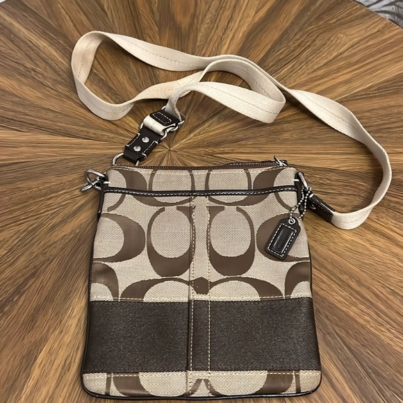 Coach | Bags | Coach Signature Crossbody Canvas Small | Poshmark
